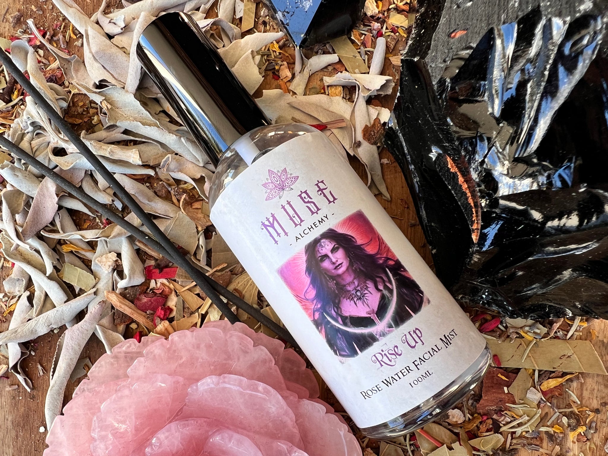Muse Alchemy ~ Rise Up ~ Rose Water Facial Mist 100ml – Muse Crystals ...