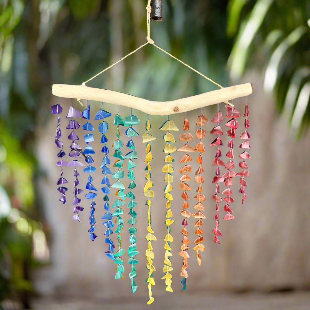 Sea Glass Wind Chime ~ Rainbow Joy – Muse Crystals & Mystical Gifts