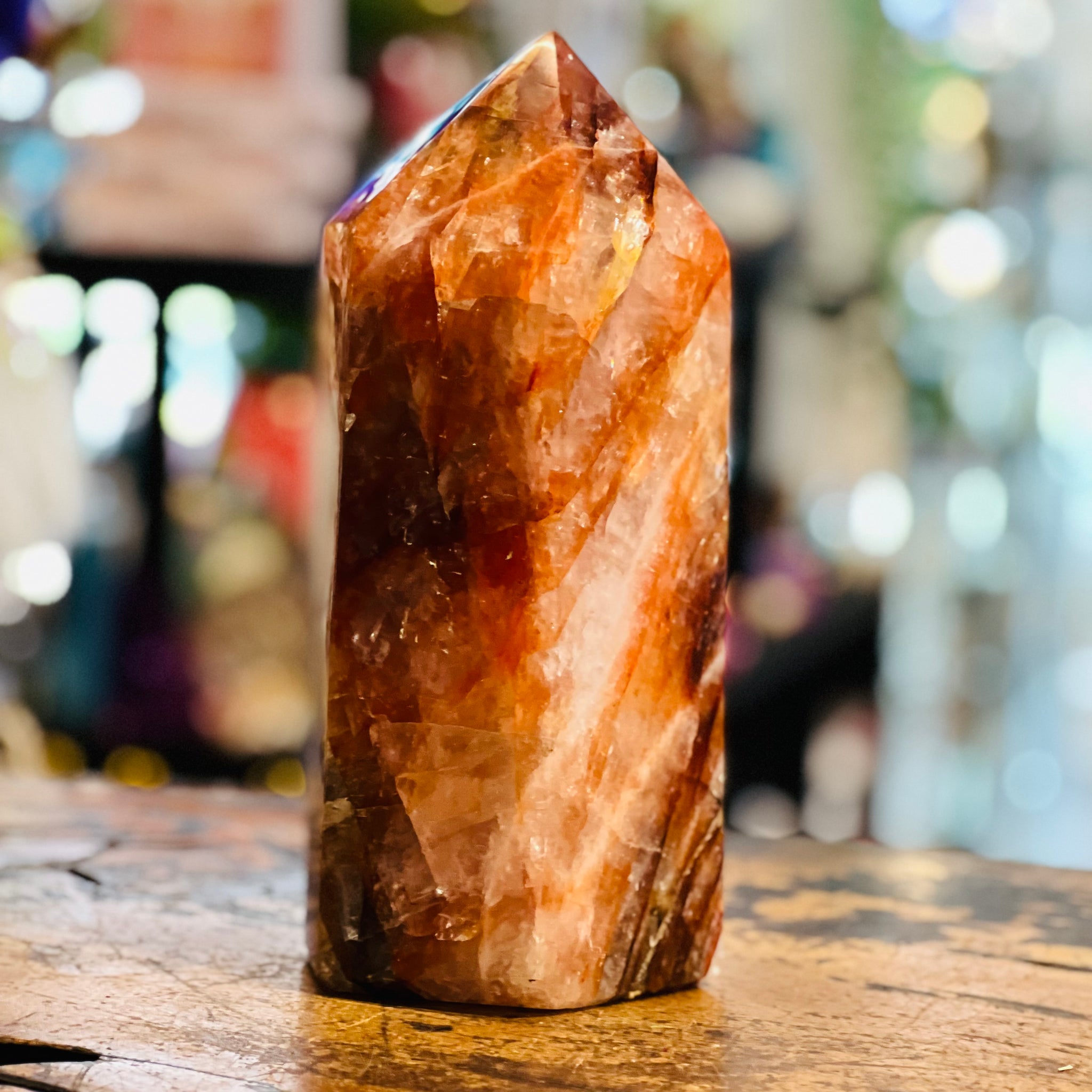 Huge Fire Quartz Tower – Muse Crystals & Mystical Gifts
