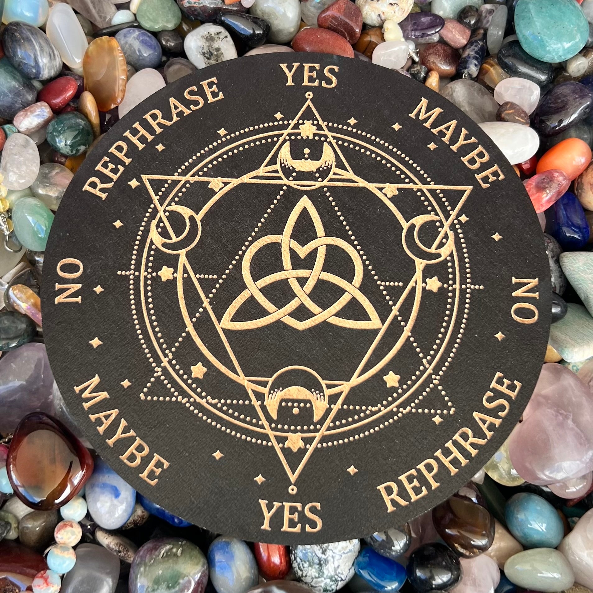 Divination Pendulum YES ~ NO Board – Muse Crystals & Mystical Gifts