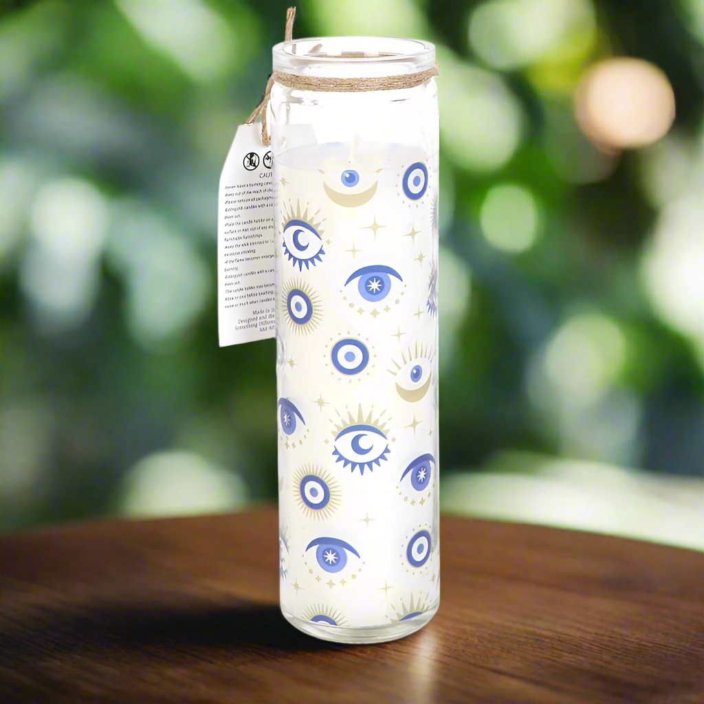 Evil Eye Protection Sage Fragrance Candle – Muse Crystals & Mystical Gifts