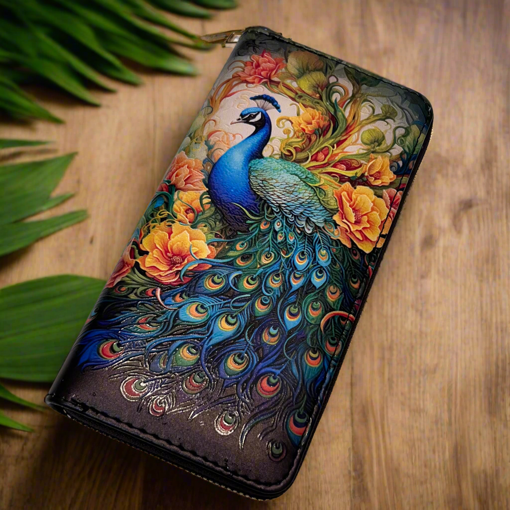 Peacock Bouquet ~ Celestial Carry Clutch – Muse Crystals & Mystical Gifts