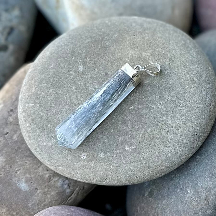 Silver Needle Rutle Quartz Pendant – Muse Crystals & Mystical Gifts