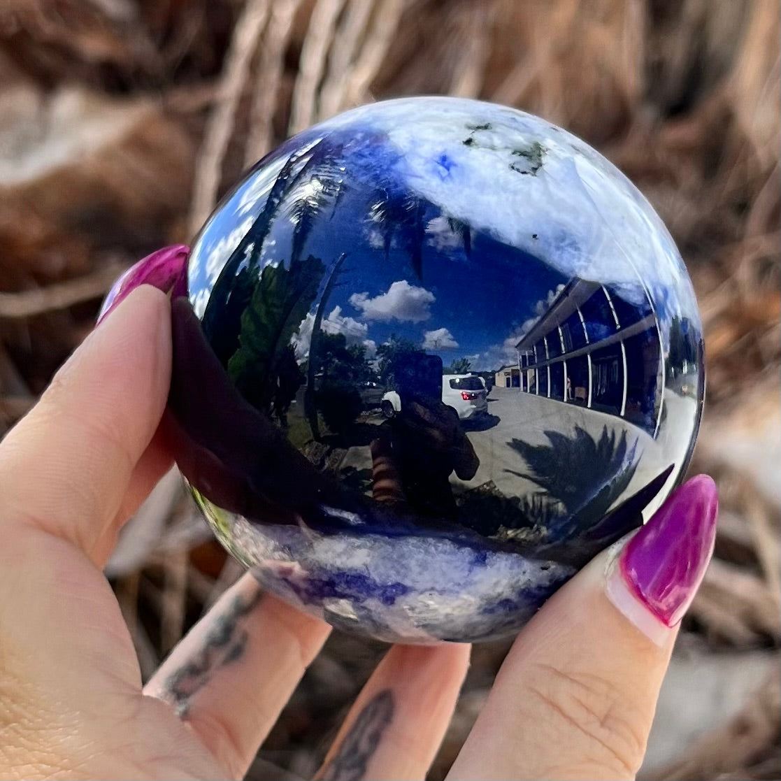 Dumortierite Sphere – Muse Crystals & Mystical Gifts