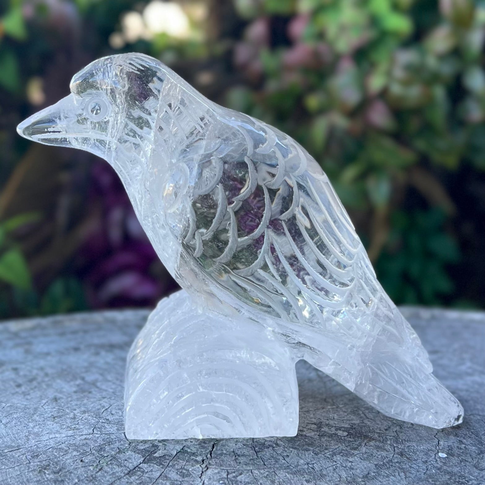 Raven Carving ~ Clear Quartz – Muse Crystals & Mystical Gifts