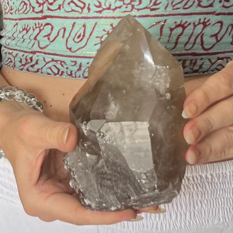 Smoky Quartz Semi Raw Generator Tower – Muse Crystals & Mystical Gifts