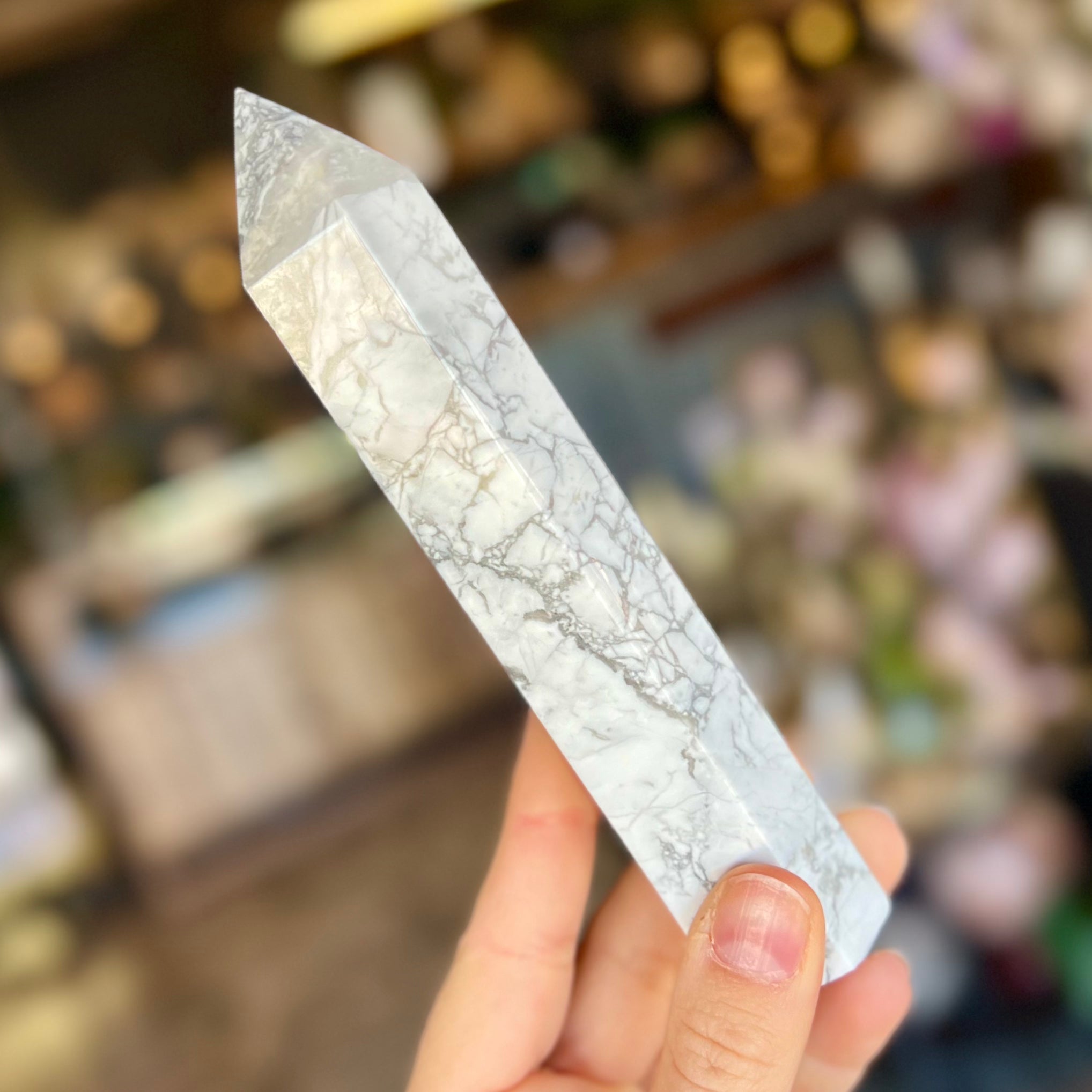 Howlite Large Calming Tower ~ Super Price – Muse Crystals & Mystical Gifts